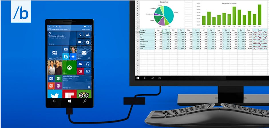 Windows 10 turns your phone into a desktop PC | Recombu