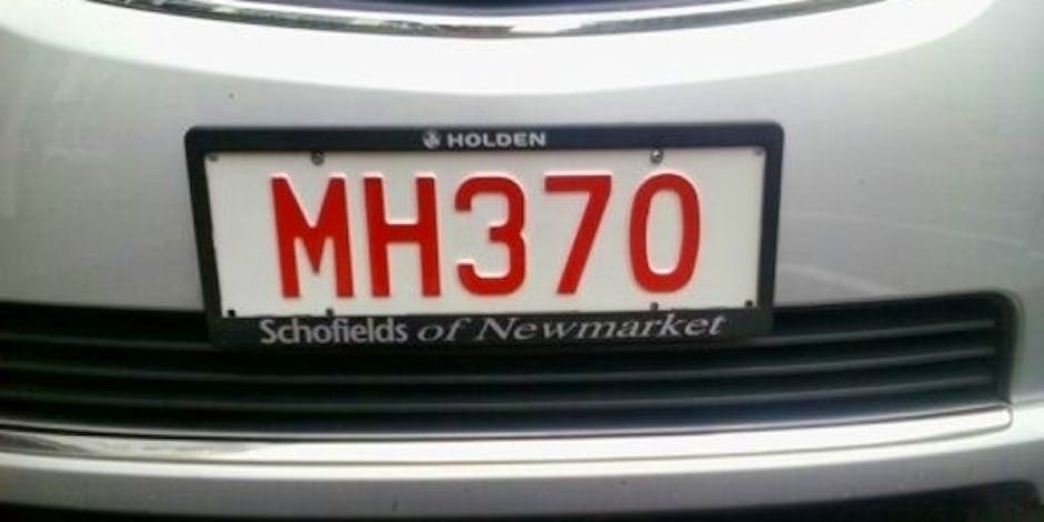 Motorists buying car plates with missing aircraft ‘MH370’ flight number ...