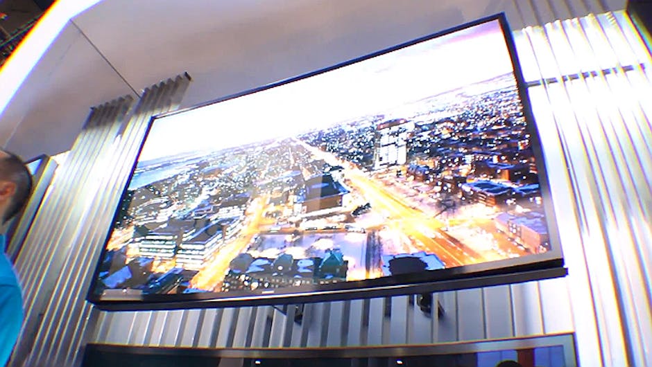 Samsung’s 85-inch bendable friend: A curved 4K OLED TV that’s also a ...
