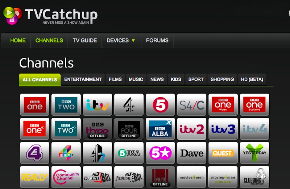 TVCatchup forced to drop ITV, Channel 4 and Channel 5 channels | Recombu