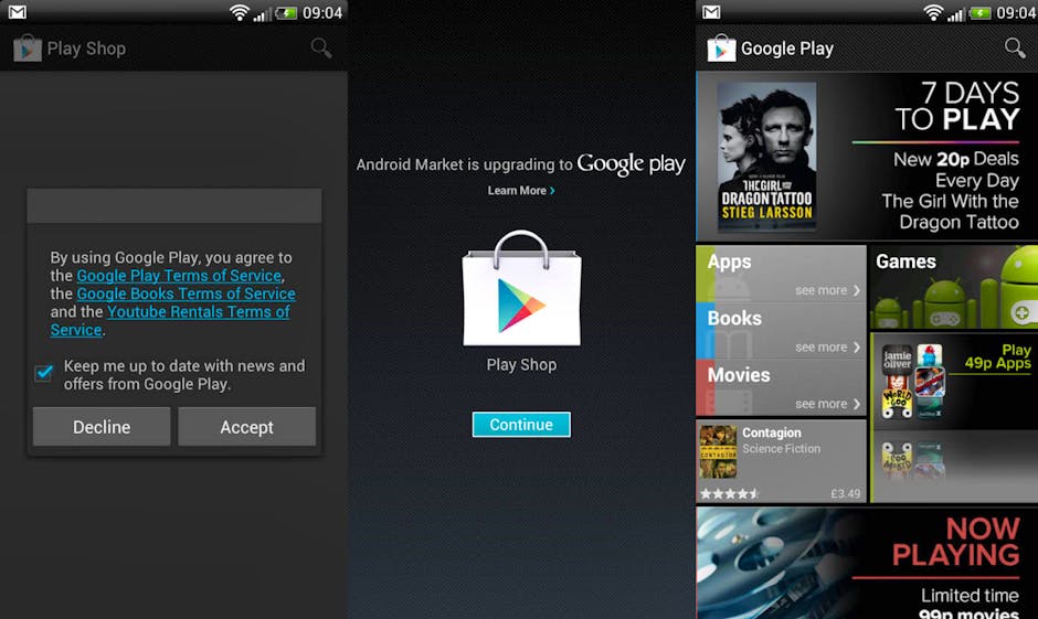 Google Play Shop: Android Market rebrand rolls out in the UK | Recombu
