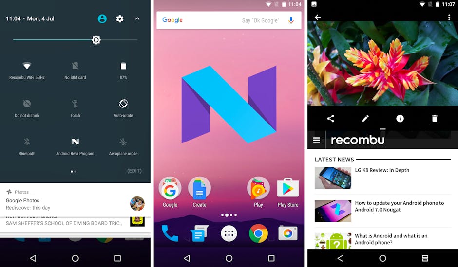Android Nougat 7.1 first look review | Recombu